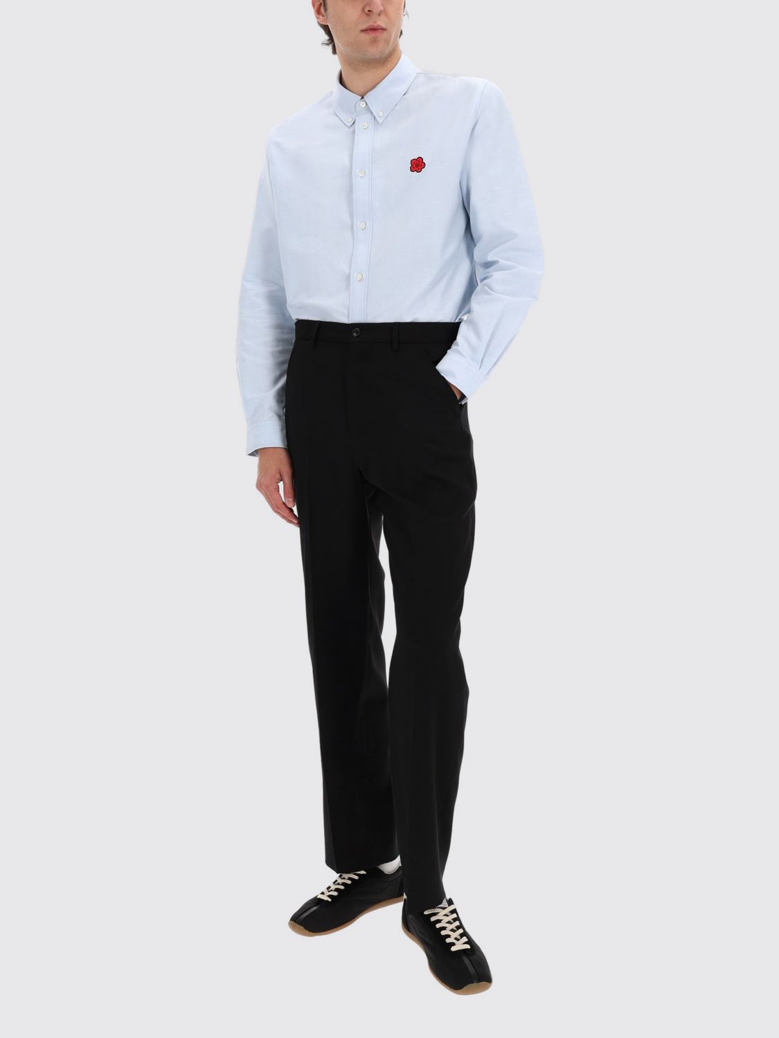 KENZO classic cotton shirt with boke flower